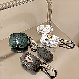 Cute Lovely Design Astronaut Style Soft Silicone Protective Case Cover Sleeve Compatible with Lenovo LP40 Earphone, Protective Skin Sleeve with Key Chain (Green)