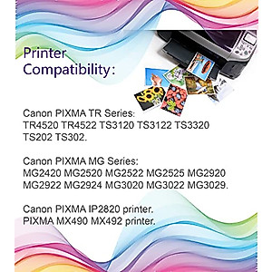 Ubinki 245 XL 246 XL High Yield Ink Cartridge for Canon PG-245 XL CL-246 XL Compatible with Canon Pixma MX490 MX492 TR4520 TS3120 TS3320 MG2520 MG2522 MG2922 MG3022 IP2820 Printer PG245