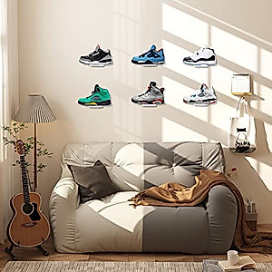 Merkaunis Floating Shoe Display Shelves Wall Mount Set of 6,Clear Acrylic Floating Sneaker Shelves,Wall Shoe Shelves,Floating Shoe Display,Shoe Display Shelf,for Bedroom, Hallways,Sneaker Collections