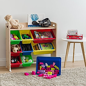 IRIS USA Storage Bin Rack with Shelf,3-Tier,596354