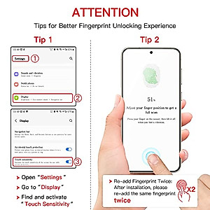JETech Screen Protector for Samsung Galaxy S23 5G 6.1-Inch with Camera Lens Protector, Tempered Glass Film, Fingerprint ID Compatible, HD Clear, 2-Pack Each