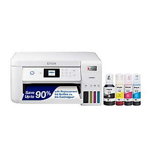 Epson EcoTank ET-2850 Wireless Color All-in-One Cartridge-Free Supertank Printer with Scan, Copy and Auto 2-Sided Printing - White