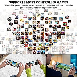 arVin Bluetooth Controller for iPhone 14/13/12/11, iPad, MacBook, iOS, Wireless Gamepad for Android Samsung Galaxy S22/S21/S20, TCL, Tablet, PC Game Joystick, CODM, Genshin Impact -with Back Button