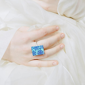 OLYCRAFT 4x5 Inch Clay Stencils Snowflake Pattern Silk Screen for Polymer Clay Christmas Snowflake Silk Screen Stencils Mesh Transfer Stencils Mesh Stencil for Polymer Clay Jewelry Making