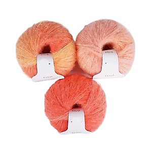 30G/Ball Soft Mohair Crochet Yarn Fine Thread Gradient Dyed for Knitting Hat Scarf DIY Hand Weaved Supplies (Color : B)