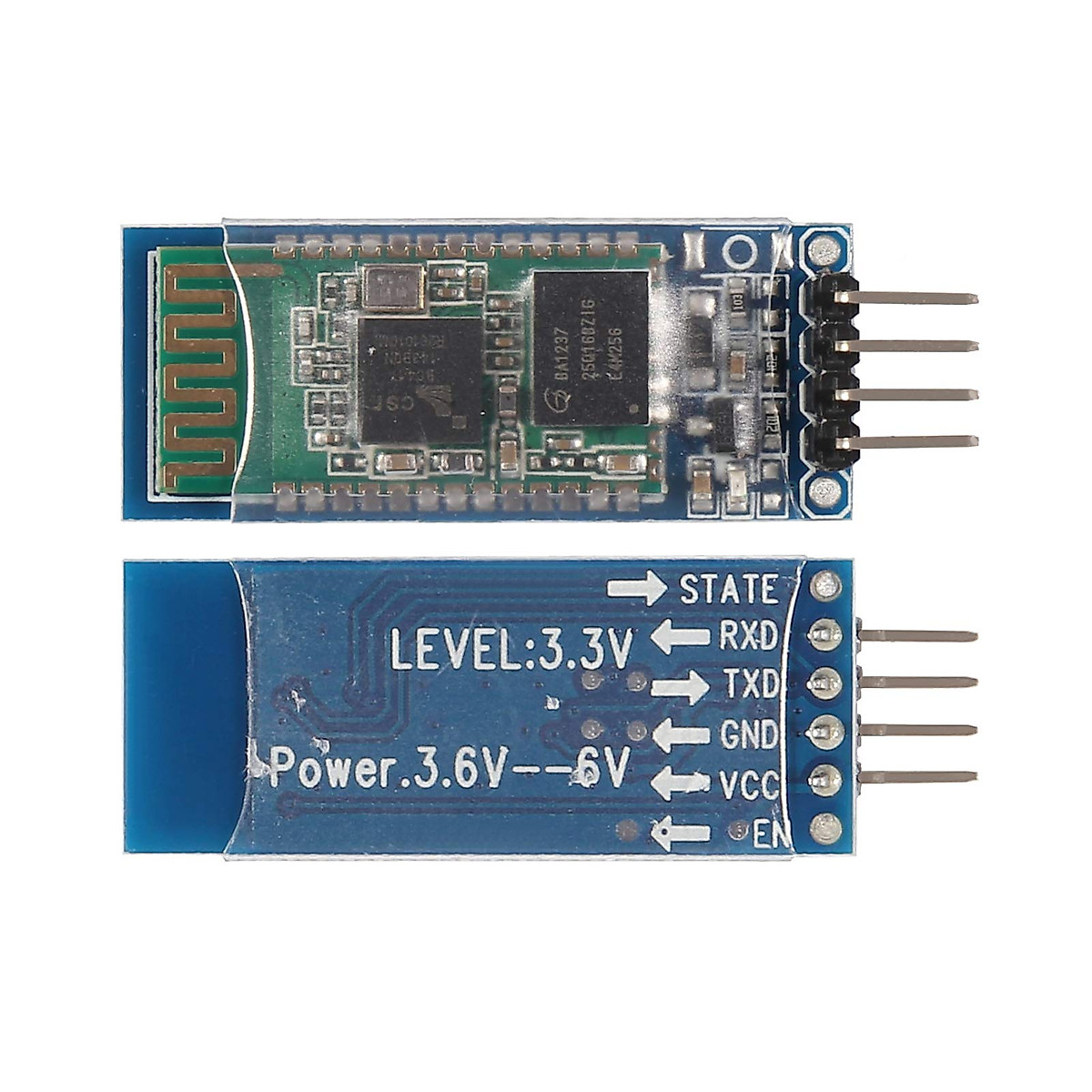 ACEIRMC 4pcs HC-06 RS232 4 Pin Wireless Bluetooth Serial RF Transceiver Module Bi-Directional Serial Channel Slave Mode for Arduino