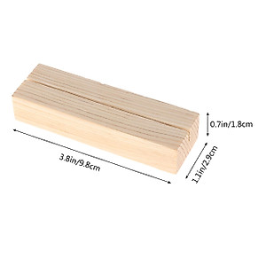 Gogogmee 10pcs Wooden Holder Photo Holders Wedding Signs Sticky Notes Holder Card Flipper Logo Place Cards Table Card Display Stands Rustic Table Number Holders The Sign Table Signs