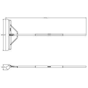 Harper 20201044 24 in. Indoor/Outdoor Dry All-Purpose Push Broom with Dual Bristles, for Dust, Gravel, Debris