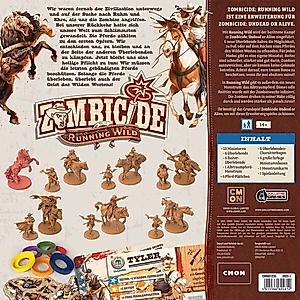 Zombicide Running Wild Expansion - Ride or Die in The Undead West! Cooperative Strategy Game with Tabletop Miniatures, Ages 14+, 1-6 Players, 45-60 Min Playtime, Made by CMON
