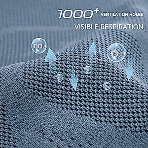 STQ Women's Slip On Walking Shoes Active Cushion Comfortable Tennis Breathable Non Slip Athletic Gym Workout Cross Training Sneakers Denim Blue US 9