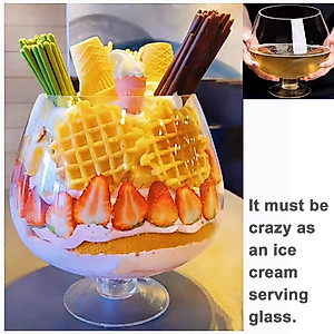 4000ml Super Big Wine Glass Extra-huge Brandy Glass Large Capacity Crystal Glass for Bar Party Wedding Family Dinner (4000ml/135.2oz)