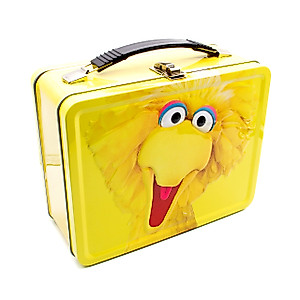 AQUARIUS Sesame Street Big Bird Fun Box - Sturdy Tin Storage Box with Plastic Handle & Embossed Front Cover - Officially Licensed Sesame Street Merchandise & Collectible