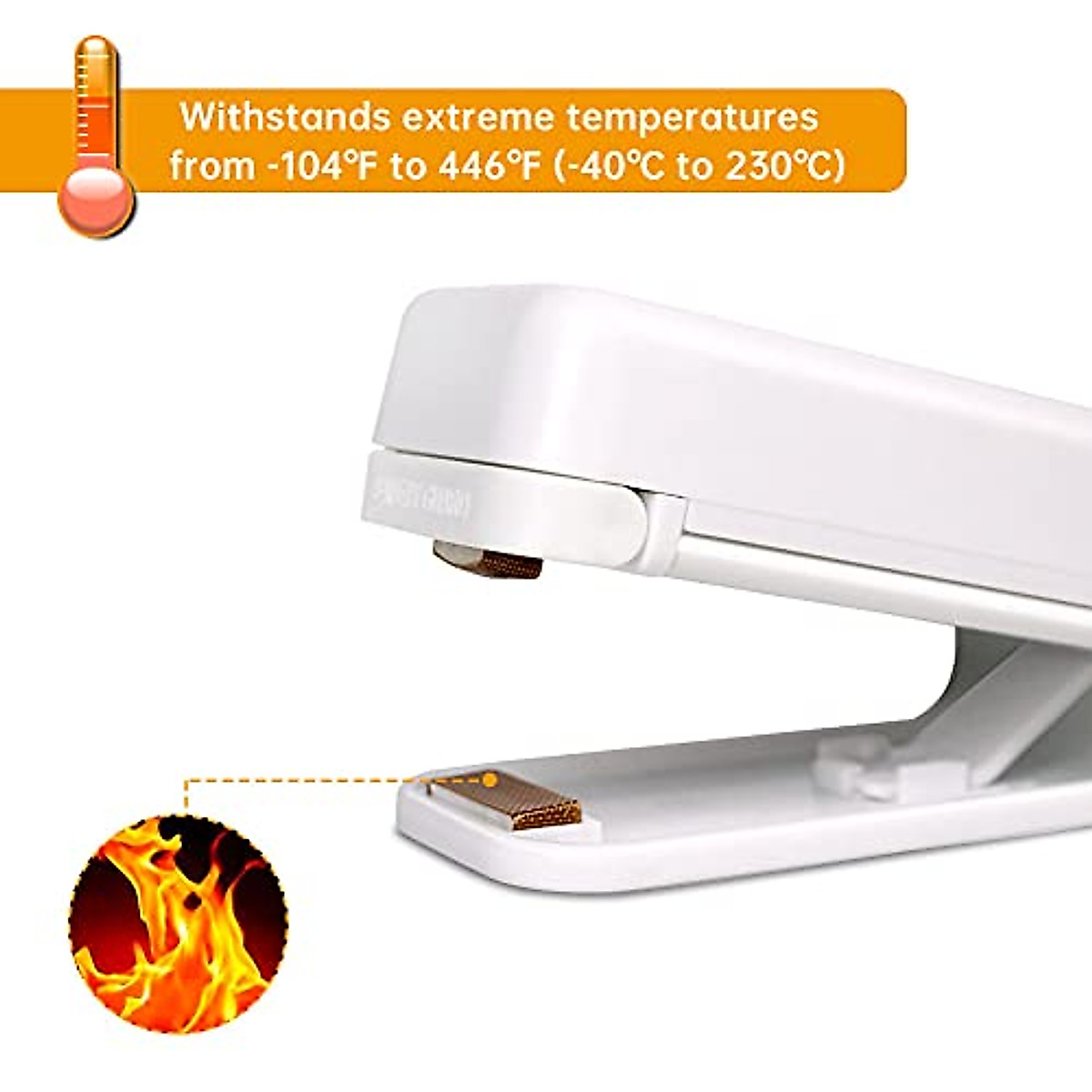 QianHeng Mini Bag Sealer,Portable Plastic Bag sealer,Handheld Mini Heat Sealer for Chip、Snack Fresh Bag、Food Storage, White