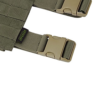 EXCELLENT ELITE SPANKER Tactical Drop Leg Holster Adjustable Drop Leg Platform Molle Module Universal Bag for Left/Right Leg(Ranger Green)