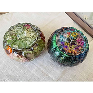 Pumpkin Jar Resin Mold Large, Resin Jar Mold Halloween Epoxy Resin Molds, Pumpkin Silicone Molds for Resin, Autumn Decor, Halloween Decor, Jewelry Trinket Container, Christmas Decor (5 Inch)