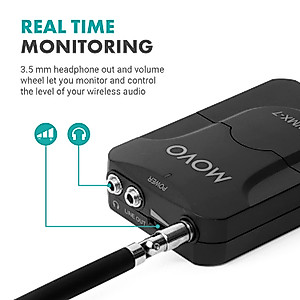 Movo WMX-7 RX Wireless Receiver for WMX-7 VHF Wireless Microphone System (Receiver Only)- Wireless Receiver for Handheld Microphones, Lavalier Mic Transmitters- Bodypack Receiver for Events, Recording