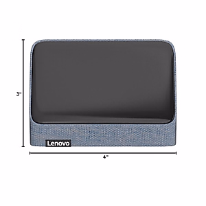 Lenovo Smart Clock Essential with Alexa Built-in - Digital LED with Auto-Adjust Brightness - Alarm Clock with Speaker and Mic - Compatible Docking - Misty Blue