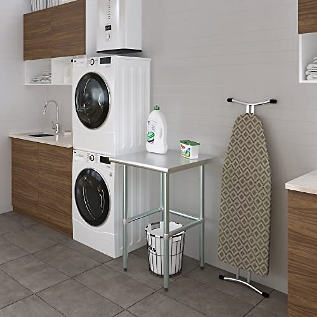 24" x 24" Open Base Stainless Steel Work Table | Residential & Commercial | Food Prep | Heavy Duty Utility Work Station | NSF