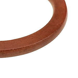 Geesatis 4 Pcs Wooden Purse Handle Round Shaped Handbag Handles Replacement for Handmade Purse Bag Making, Dark Brown