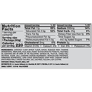 Lance Toast Chee Peanut Butter Crackers, 2 pack of 20 (40 ct.)