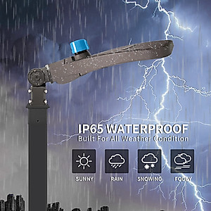 Suchace LED Parking Lot Light 200W,Street Light Dusk to Dawn with Photocell, 25000 Lumens, 5000K LED Shoebox Light, Outdoor Commercial Area Lighting Fixture(Waterproof IP65), Slip Fit Mount