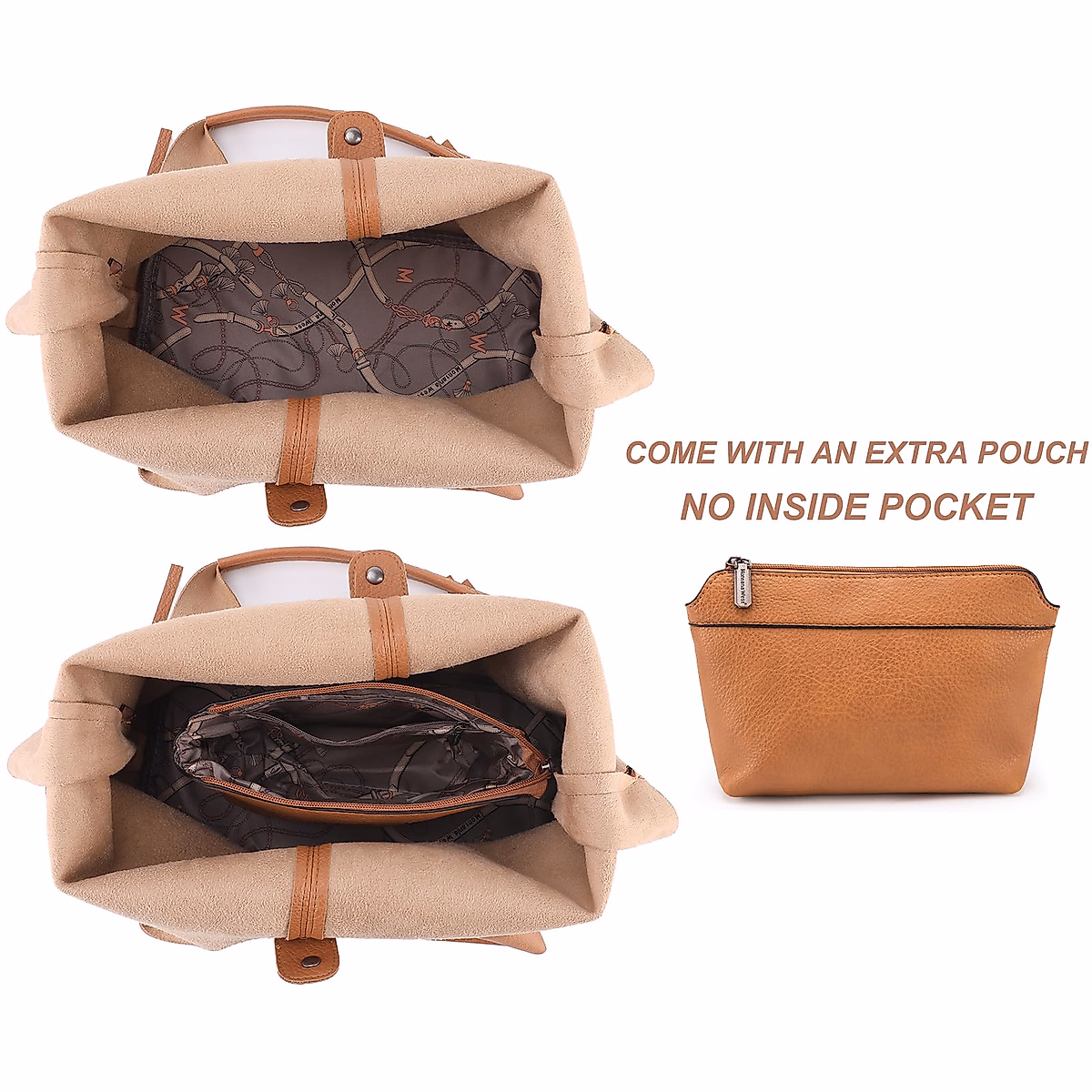 Montana West Brown Purses and Handbags Slouchy Hobo Bags for Women Tassel Zipper Shoulder Top Handle Tote Vegan Leather MWC2-195BR