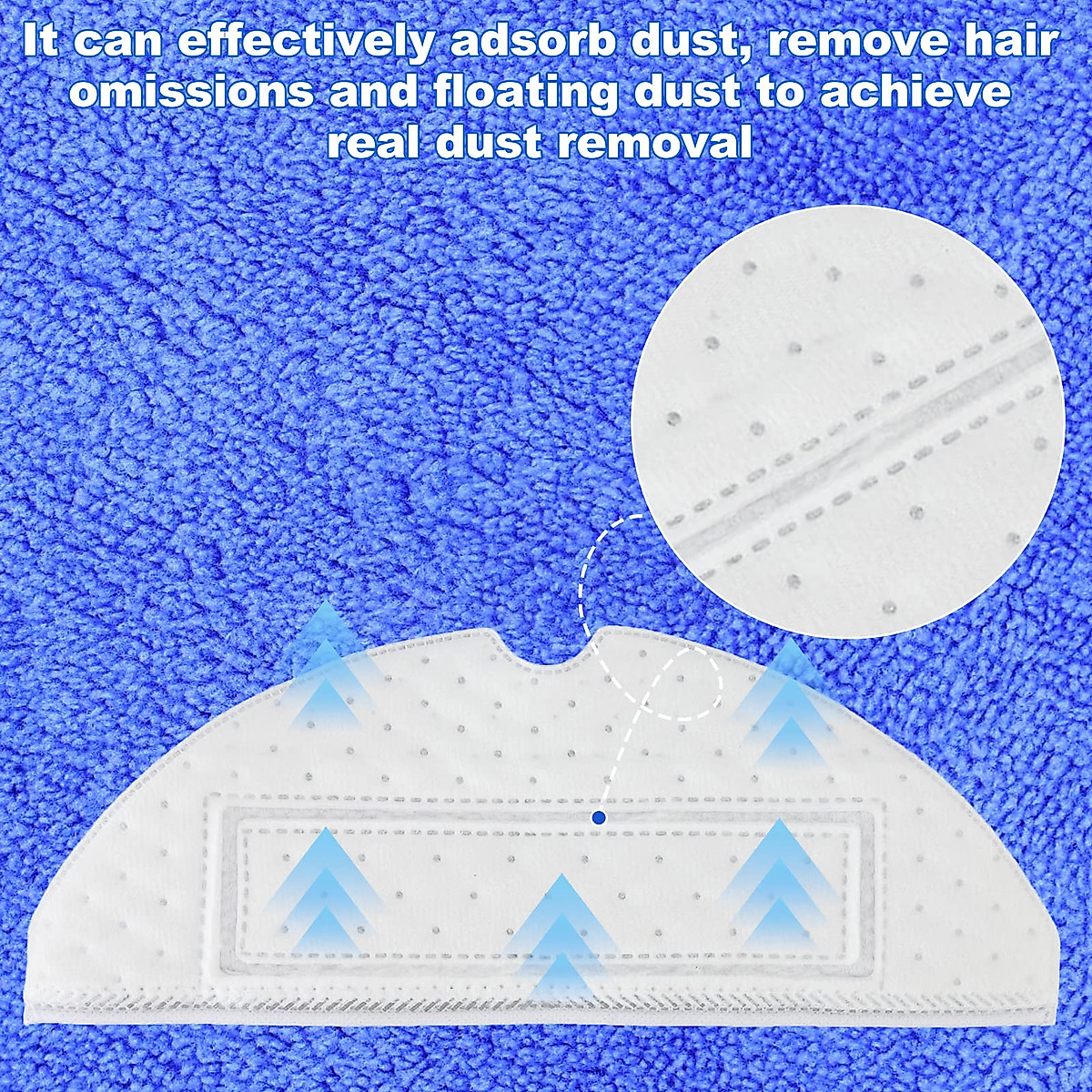 YEmirth 20pcs Sweeping Robot Disposable Mop Pads,Reusable Cloth Mop Pads, Mopping Cloth Replacement Cleaning Pads Fit for Xiaomi Roborock S7, T7S, T7 SPlus,Sweeping Robot Accessory