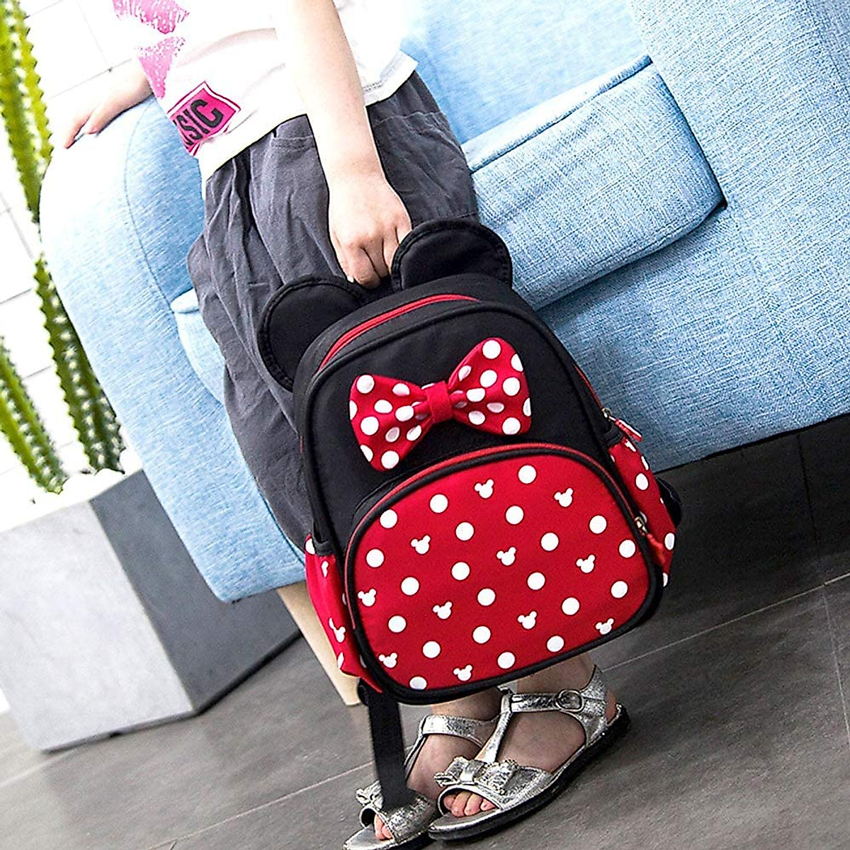 Voikukka Cute Kids Backpack for Girls Toddler Backpacks Little Girl Kindergarten School Backpack Kid Preschool Backpack Small Childrens Bookbag Mini Mouse Gift Travel Backpack