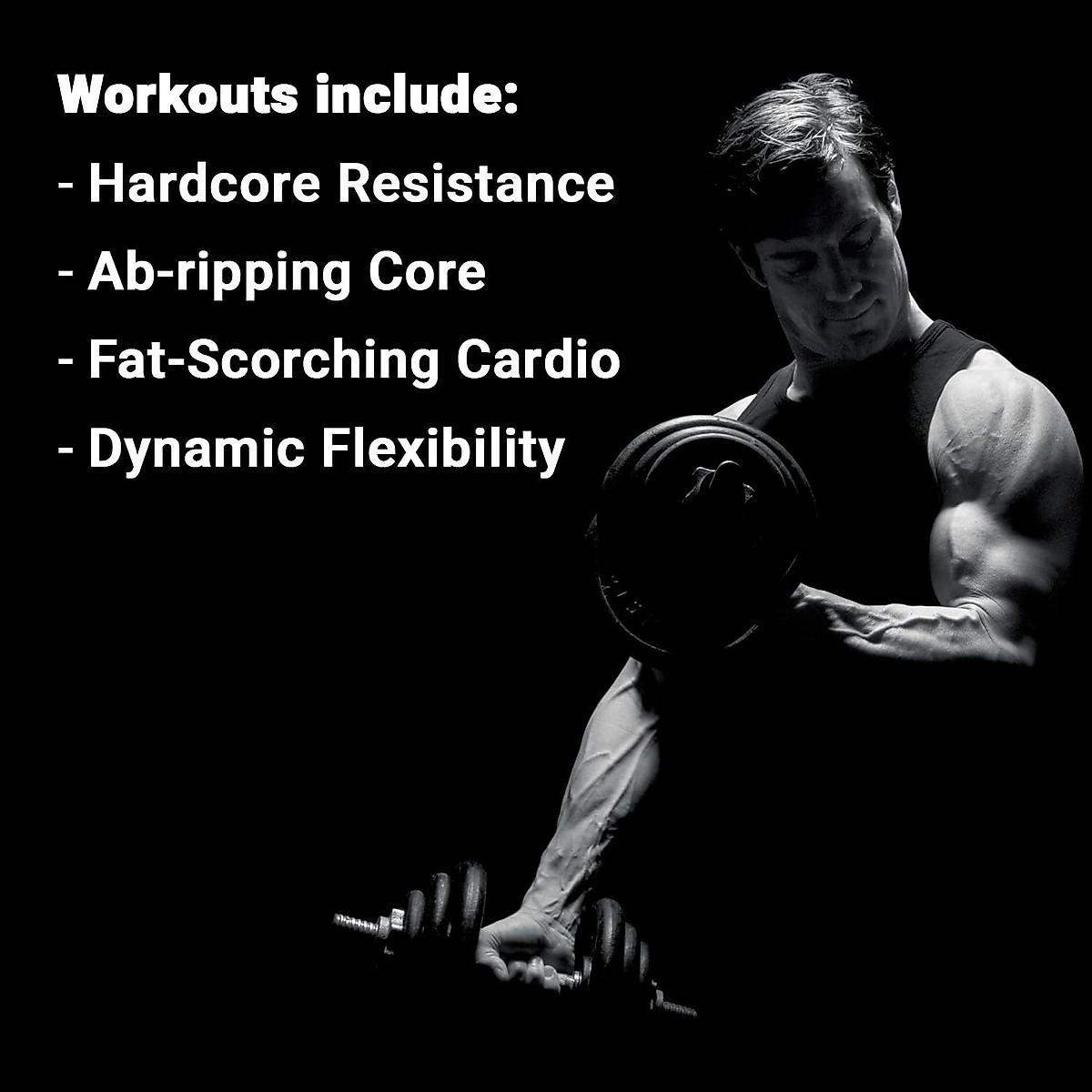 P90X DVD Workout Base Kit, Home Gym Bodyweight Exercise Program, No Workout Equipment Needed, Nutrition Guide Included, 12 Fitness DVDs