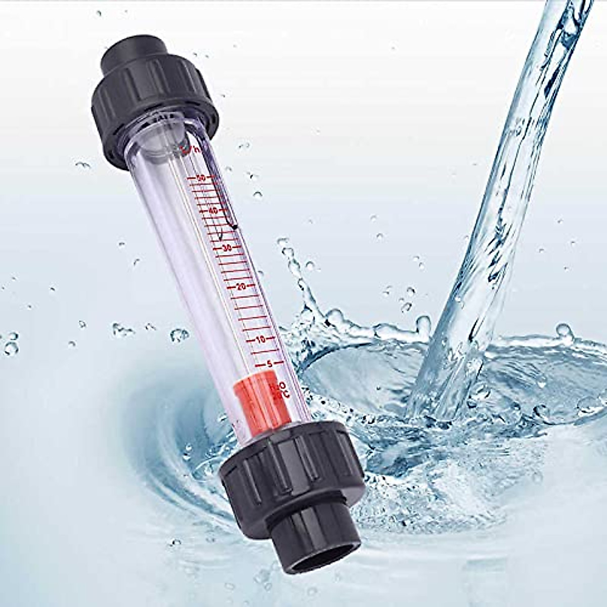 Quick Couplings LZB 15(D) Plastic Tube Flowmeter Liquid Rate Gauge High Accuracy Alkali Acid Resistant Pipe Connection - (Color: H40-400ml)