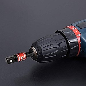Impact Grade Socket Wrench Adapter Extension Set,3Pcs Hex Socket Adapter Bit+105° Right Angle Drill Attachment Bit Extension 1/4-inch Hex Drive Drill Bit Power Socket Screwdriver Set Holder Adaptor