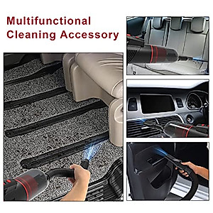 LENDOO Car Vacuum, Portable Car Vacuum Cleaner High Power 12000PA/DC12V, 15Ft Corded Handheld Vacuum, Large Capacity Auto Accessories Kit for Interior Cleaning Detailing - Black & Red