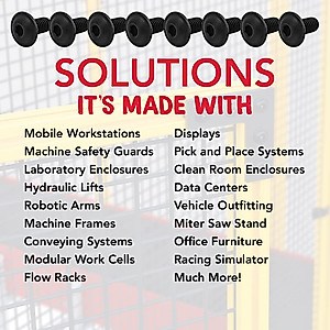 8020, 3330, 15 Series, 5/16-18 x 0.687 Inch 11/16 Inch Flanged Button Head Socket Cap Screw (FBHSCS) Bolts (100 Pack)