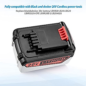 Powerextra 20V 7.0Ah Replacement Battery for Black and Decker 20V Cordless Power Tool 20 Volt MAX Lithium Ion Battery LBXR20 LB20 LBX20 LBXR2020-OPE LBXR20B-2 LB2X4020