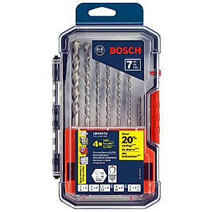 Bosch 7 pc. Hex Shank Hammer Drill Masonry Bit Set LBHXS7U