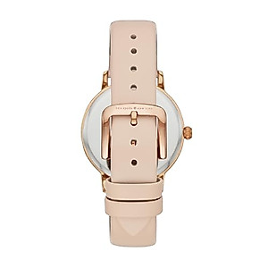 Kate Spade New York Women's Metro Quartz Stainless Steel and Leather Watch, Color: Rose Gold, Nude (Model: KSW1403)