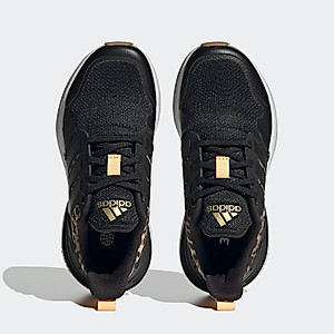 adidas RapidaSport Running Shoe, Black/Black/Gold Metallic, 13 US Unisex Little Kid