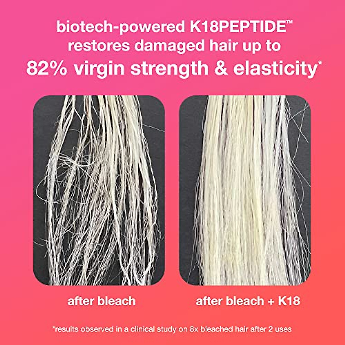 K18 Leave-In Molecular Repair Hair Mask Treatment to Repair Damaged Hair - 4 Minutes to Reverse Damage from Bleach, Color, Chemical Services, 50 ml