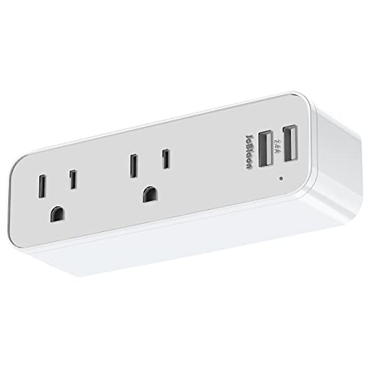 Multi Plug Outlet Extender with USB, JcBlaon Multiple Outlet Splitter with 2 USB Wall Charger, 2 Widely Spaced Wall Plugs Adapter, Outlets Expander for Travel, Cruise Accessories, Dorm, ETL (1 Pack)