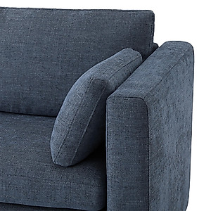 CHITA Oversized Modular Sectional Fabric Sofa Set, FSC Certified Extra Large U Shaped Couch Reversible Chaise Modular Sectional Couch,146 inch Width,6 Seat Modular Sofa with Storage Ottomans, Blue