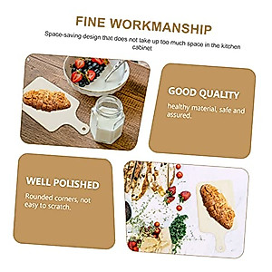 EXCEART 4 Pcs DIY Tray Large Wood Tray Bread Cutting Board Cake Spatula Potato Chopping Board Chopping Board Tray for Kitchen Wooden Serving Wooden Bread Tray Photography Prop Breadboard