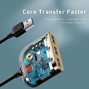 GPPZM USB HUB USB 3.0 USB C HUB USB Type C HUB USB 2.0 Adapter with Micro USB for Computer USB Splitter