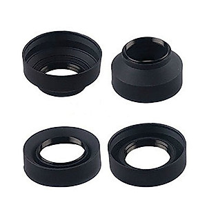 58mm Soft Rubber Lens Hood for Canon Rebel T5, T6, T7i, T8i, EOS 80D, 90D, 77D, SL3 Cameras with EF-S 18-55mm STM Lens
