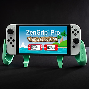 Satisfye - ZenGrip Pro Gen 3 OLED, a Switch Grip Compatible with Nintendo Switch - Comfortable & Ergonomic Grip, Joy Con & Switch Control. #1 Switch Accessories Designed for Gamers (Green)