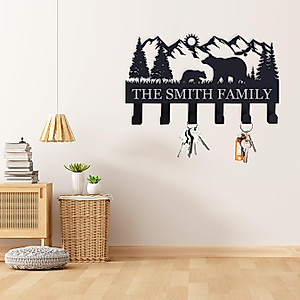 Personalized Key Holder Wall Mount, Customized Key Holder for Wall, Custom Keys Holder on Wall, Personalized Wall Mounted Key Holder Hooks Organizer Rack, Custom Key Rack