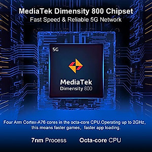 5G Rugged Smartphone Unlocked OUKITEL WP10, MediaTek Dimensity 800 Chipset with 8000mAh Battery,8GB+128GB,6.67'' FHD Screen, 48MP Quad Rear Camera,Support 4K Video,Dual SIM,NFC, GPS, Light Black