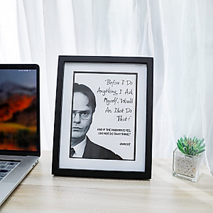 Homazing The Office Gifts - Dwight Schrute Poster with Frame 8x10 - Funny Wall Art for Office, Apartment, Funy Decor for Men Women Colleagues Coworkers The Office Fans