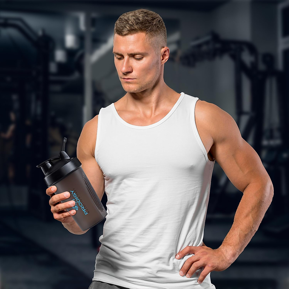 Prodigy Nutrition Labs Premium Shaker Bottle Perfect for Workout Supplements, Protein powder, Sports drinks, BPA Free, Portable Bottle for Fitness Enthusiasts Athletes -14 Ounce