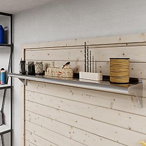 AmGood 8" X 48" Stainless Steel Wall Shelf | Metal Shelving | Garage, Laundry, Storage, Utility Room | Restaurant, Commercial Kitchen | NSF