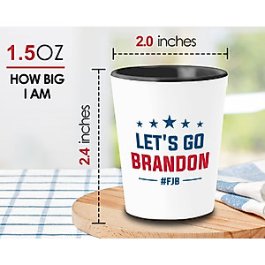Bubble Hugs Politics Shot Glass 1.5oz - Let's Go Brandon #FJB - FJB Sarcastic Politican Trump Vote American Election Anti Biden Government Liberals